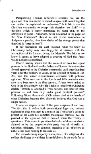 the doctrine of the trinity by a f buzzard and c f hunting | PDF