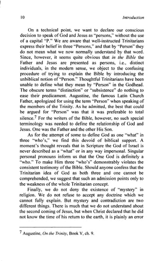 the doctrine of the trinity by a f buzzard and c f hunting | PDF