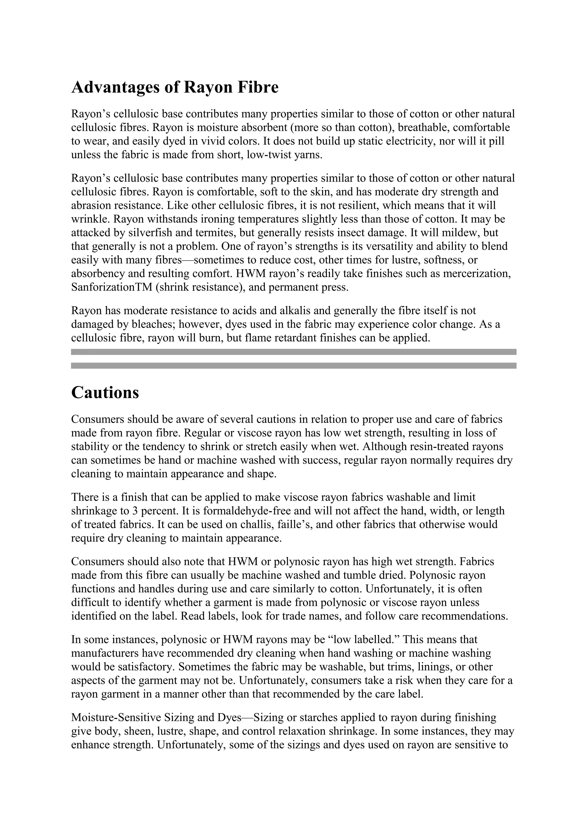 Advantages of Rayon Fiber | ODT