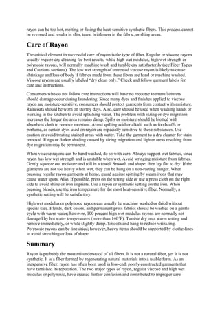 Advantages of Rayon Fiber | PDF