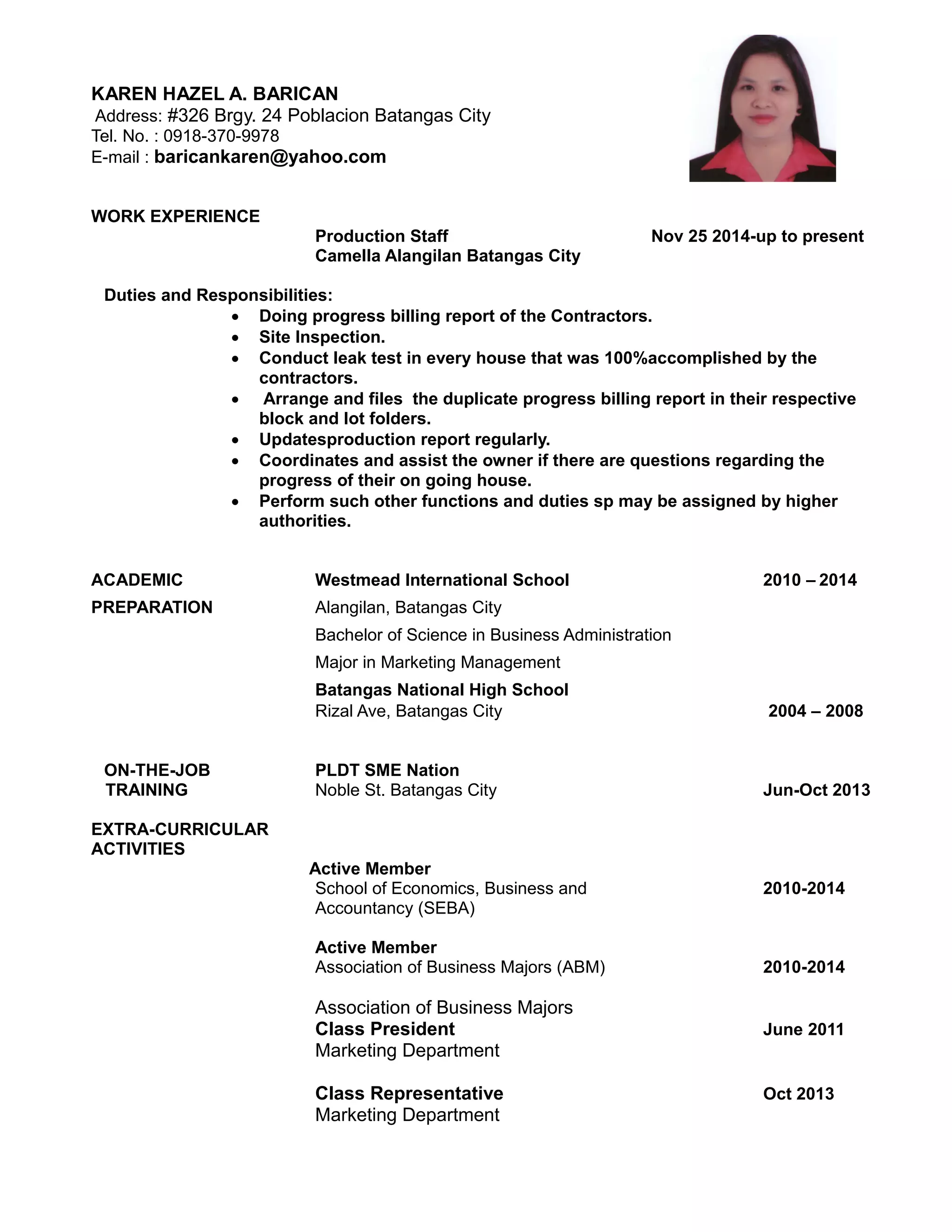 Karen Hazel Barican | PDF