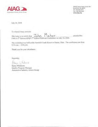 John J. Maher - Certificates 2015 - Reduced | PDF