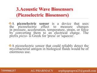 II BIOSENSOR PRINCIPLE APPLICATIONS AND WORKING II | PPTX