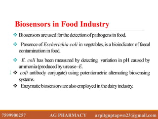 II BIOSENSOR PRINCIPLE APPLICATIONS AND WORKING II | PPTX
