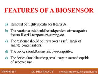 II BIOSENSOR PRINCIPLE APPLICATIONS AND WORKING II | PPT