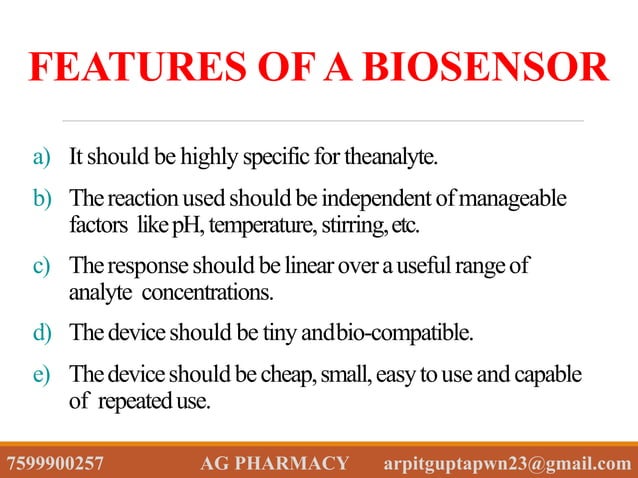 II BIOSENSOR PRINCIPLE APPLICATIONS AND WORKING II | PPT