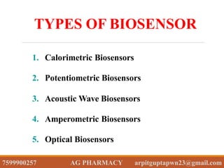II BIOSENSOR PRINCIPLE APPLICATIONS AND WORKING II | PPTX