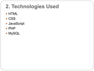 amuzment park reservation system using html,css,php,javascrit,mysql | PPTX