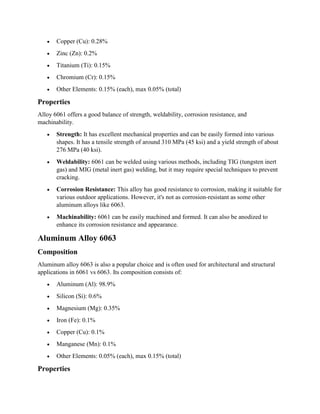6061 vs 6063 | DOCX