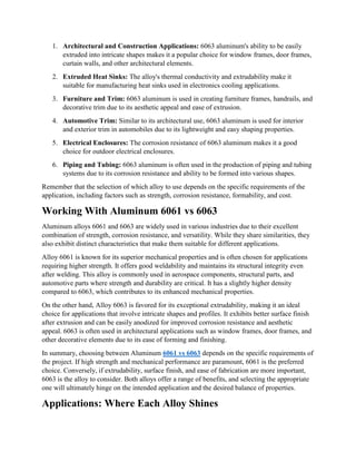 6061 vs 6063 | DOCX