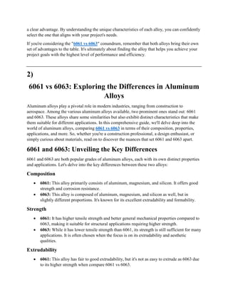 6061 vs 6063 | DOCX