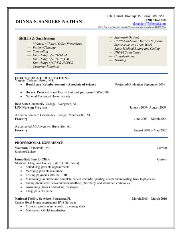 Donna Sanders Resume | PDF