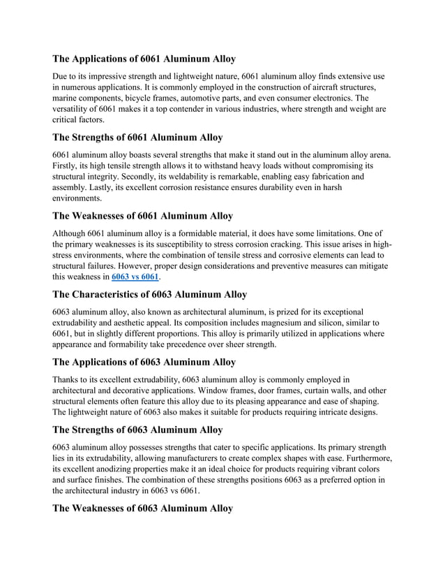 6063 vs 6061 | PDF