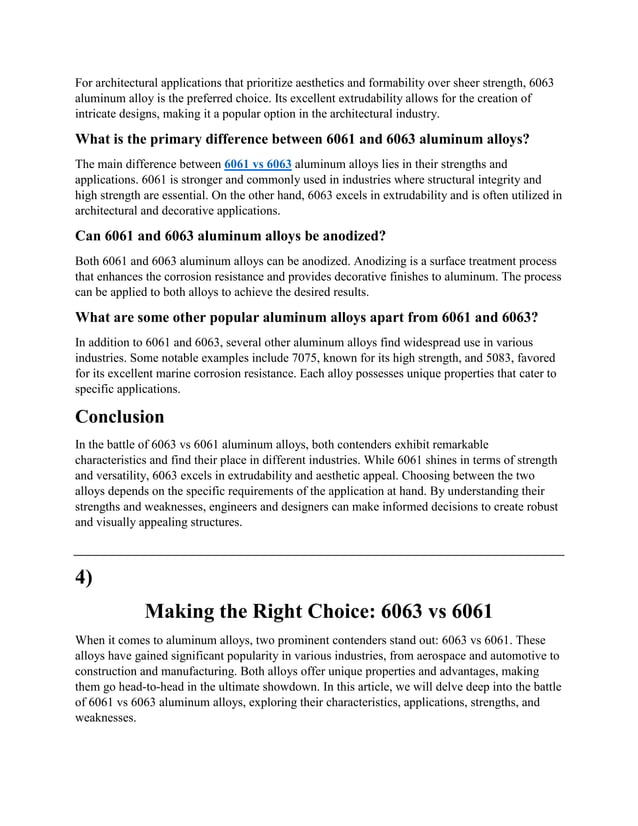 6063 vs 6061 | PDF