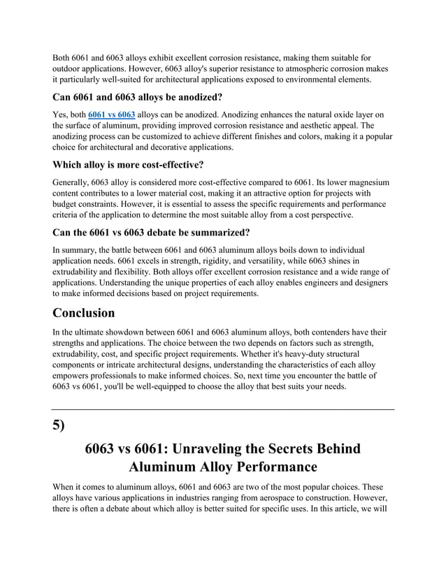 6063 vs 6061 | PDF