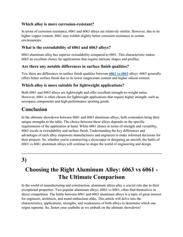 6063 vs 6061 | PDF