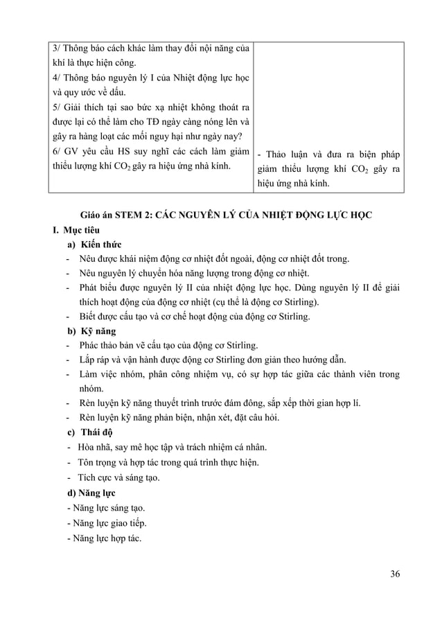 TỔ CHỨC DẠY HỌC MỘT SỐ KIẾN THỨC CHƯƠNG CƠ SỞ CỦA NHIỆT ĐỘNG LỰC HỌC -VẬT LÝ 10 THEO ĐỊNH HƯỚNG ...