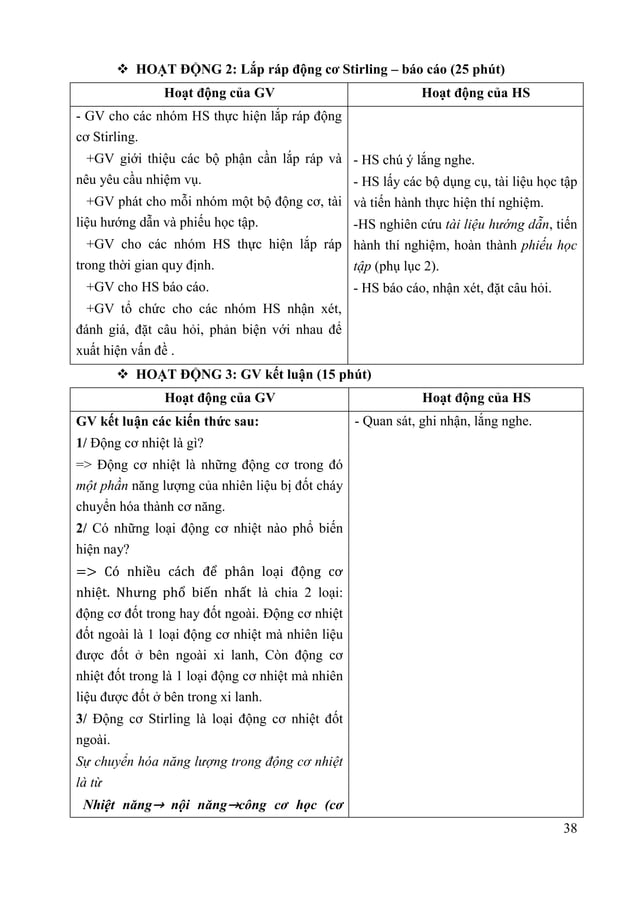 TỔ CHỨC DẠY HỌC MỘT SỐ KIẾN THỨC CHƯƠNG CƠ SỞ CỦA NHIỆT ĐỘNG LỰC HỌC -VẬT LÝ 10 THEO ĐỊNH HƯỚNG ...