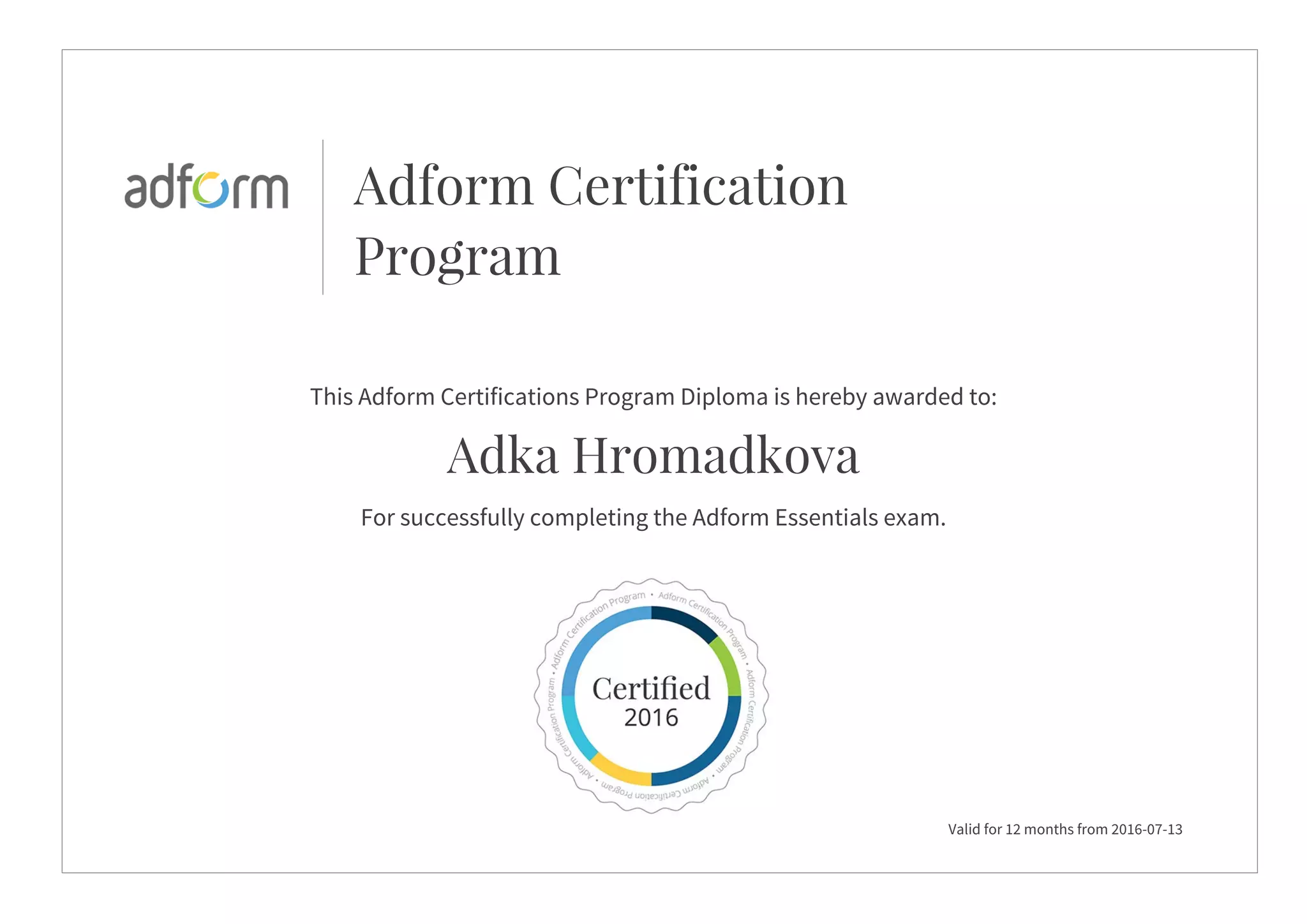 Adform certificate | PPT