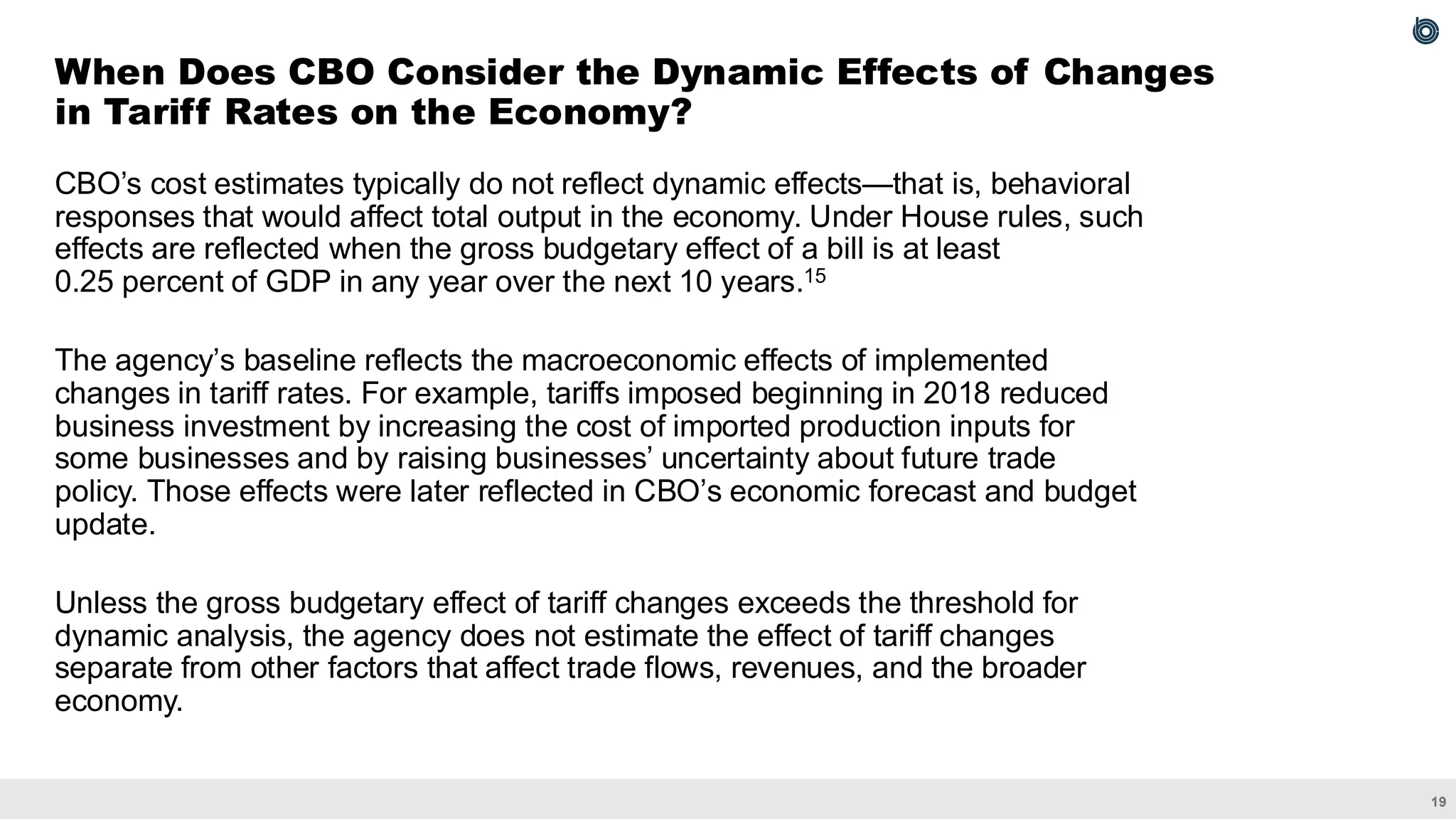 How the Congressional Budget Office Projects Tariff Revenues | PDF