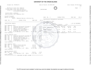 Hawkins_UVI official transcript | PDF | Undergraduate Education ...