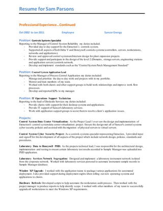 Sam Parsons - Resume | PDF