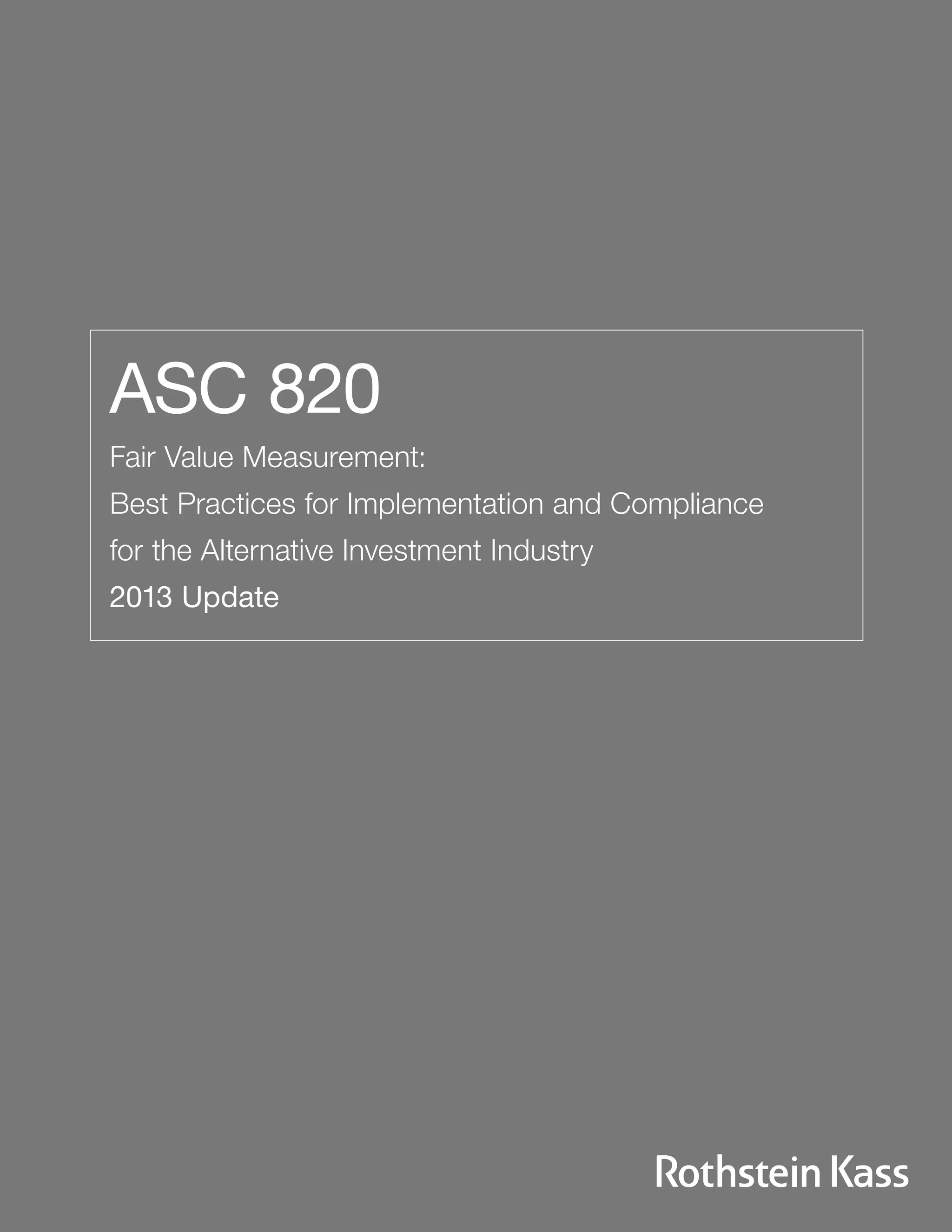 ASC 820 Whitepaper | PDF