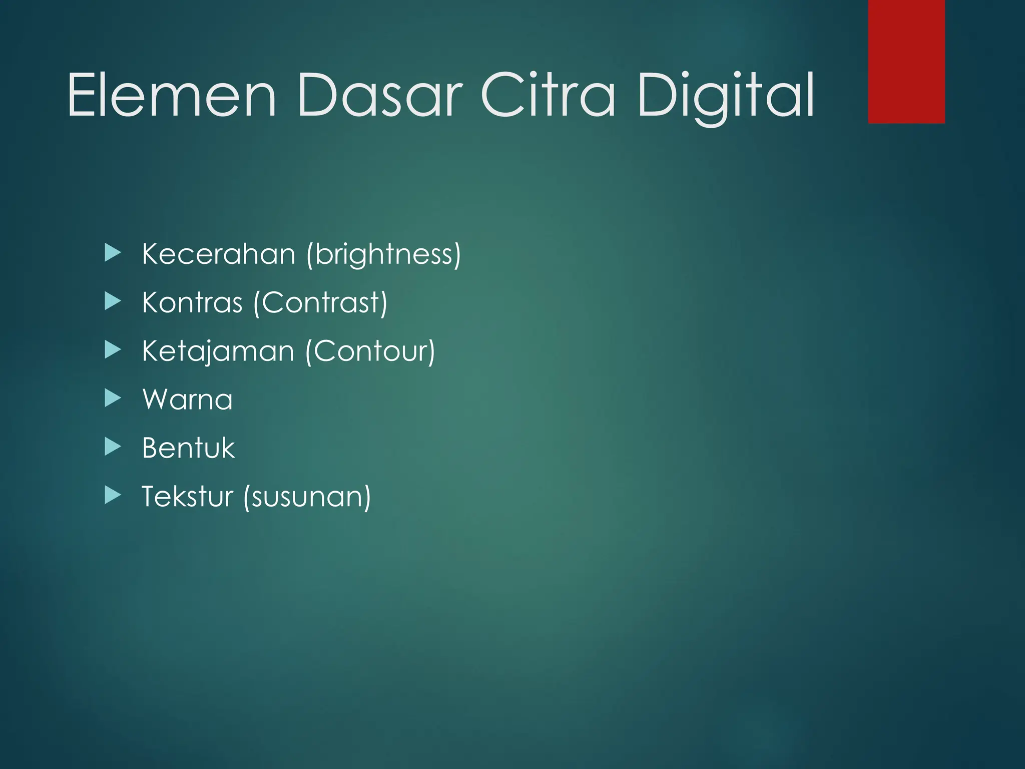 pengolahan citra digital pertemuan satu dari 18 | PPT