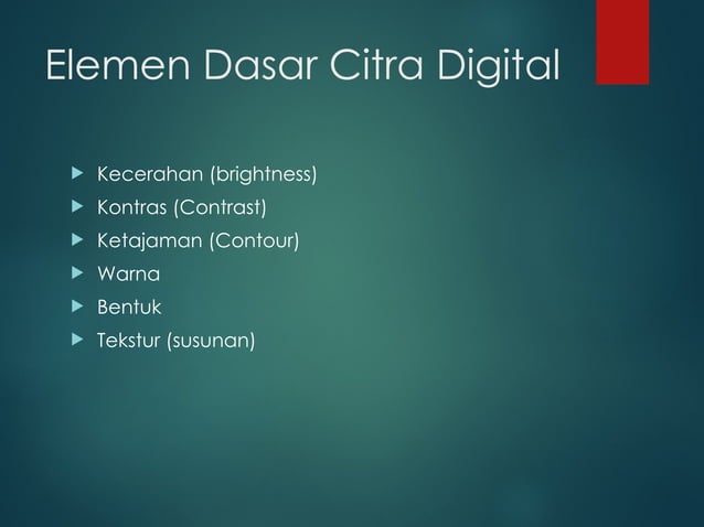 pengolahan citra digital pertemuan satu dari 18 | PPT
