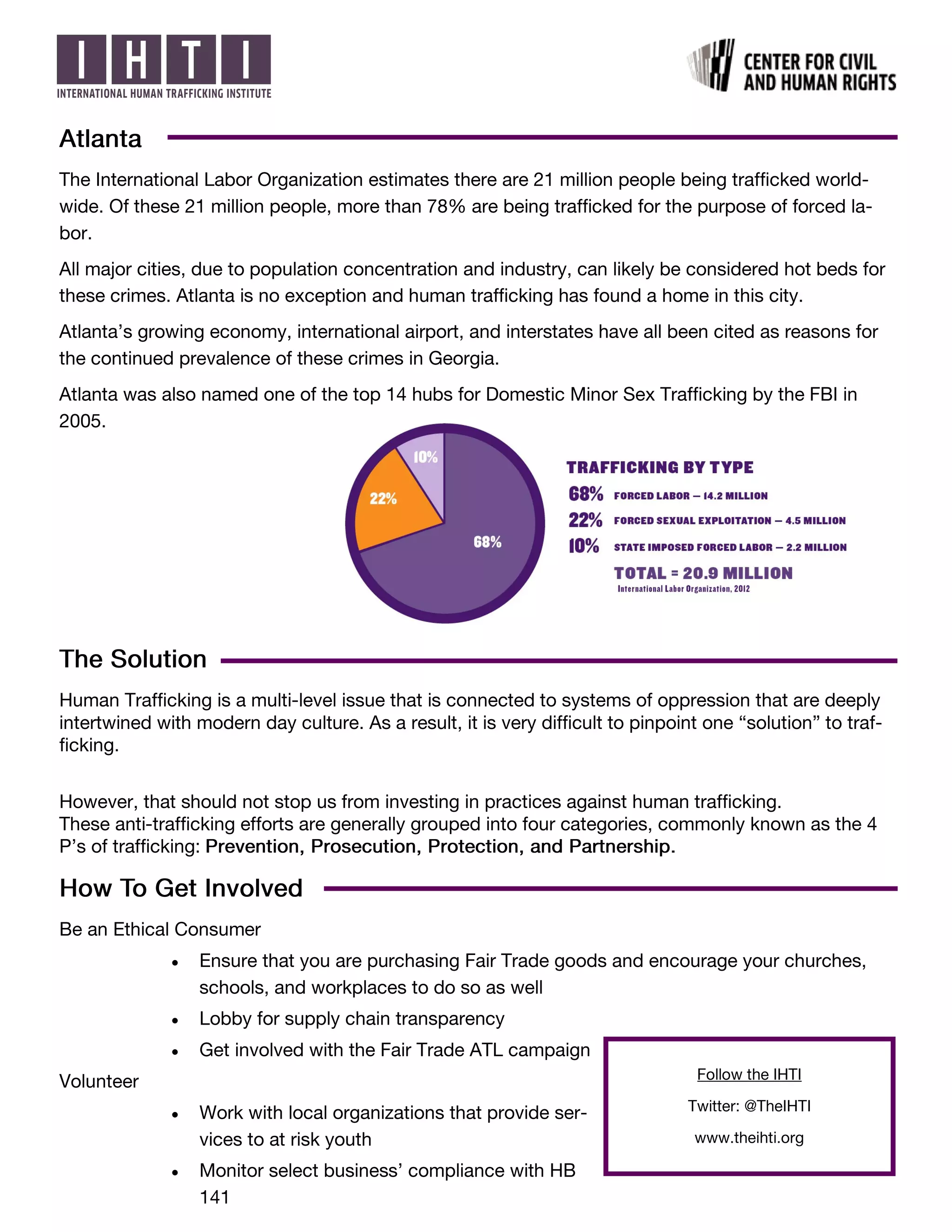 One Pager about Human Trafficking | PDF