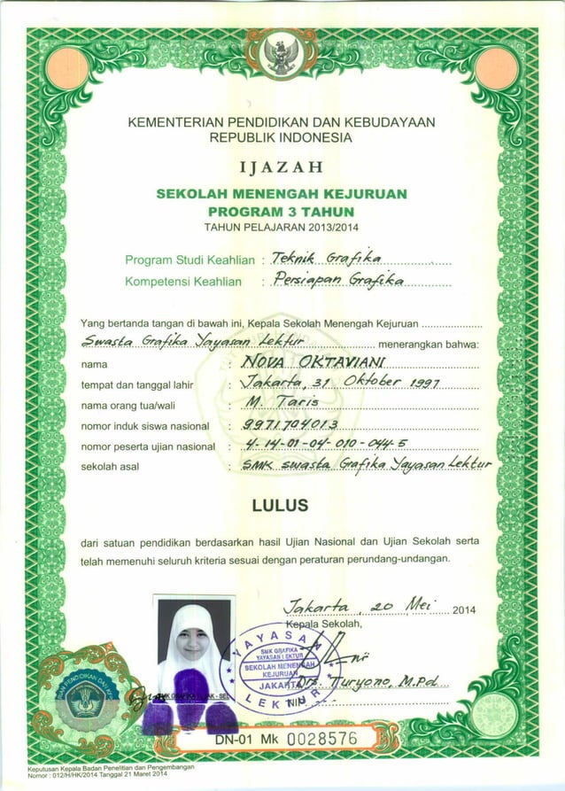 VIA - IJAZAH SMK | PDF