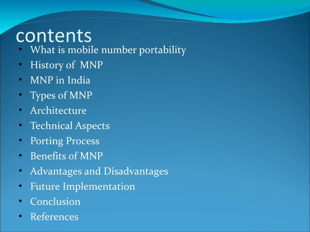 mobile-number-portability | PPT | Databases | Computer Software and Applications