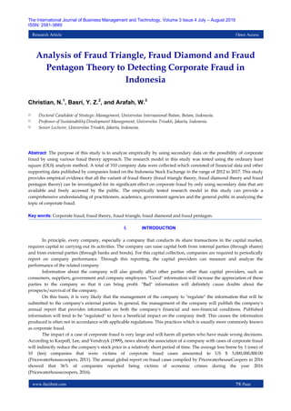 Analysis of Fraud Triangle, Fraud Diamond and Fraud Pentagon Theory to ...