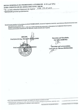diploma inginer electromecanic | PDF