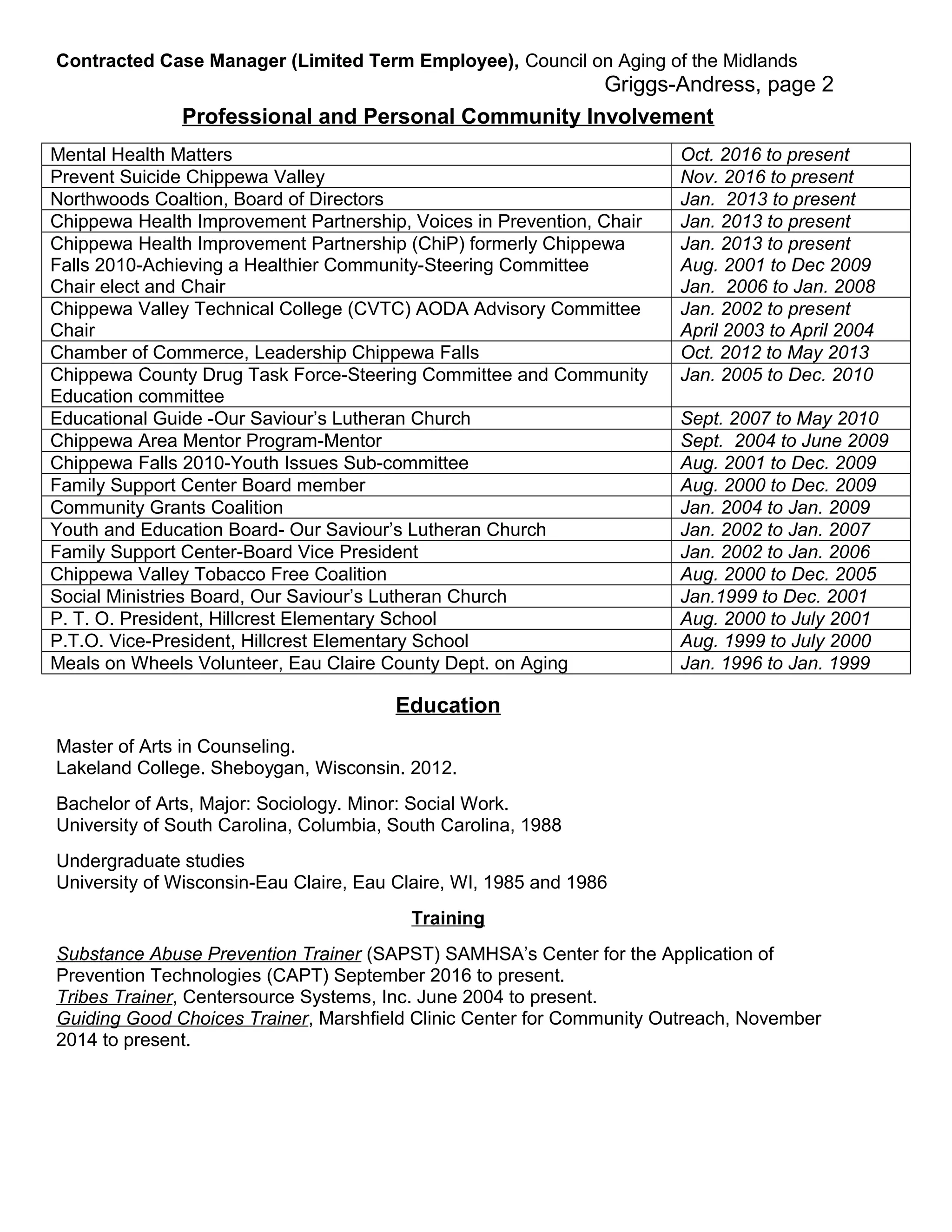 resume-Jennifer | DOC | Education