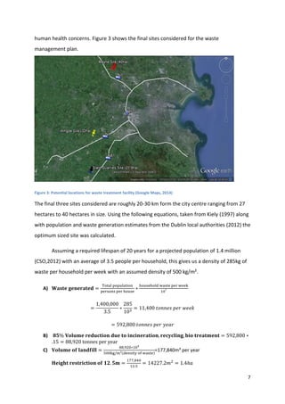 Design of an Integrated Waste Management Facility for the Dublin Region ...
