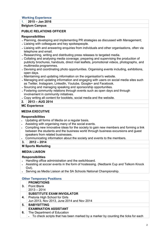 Jemma Tracy Lamb CV. | PDF