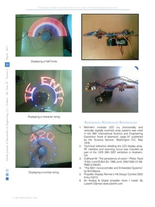 The Design and Construction of a low cost Propeller Led Display. | PDF