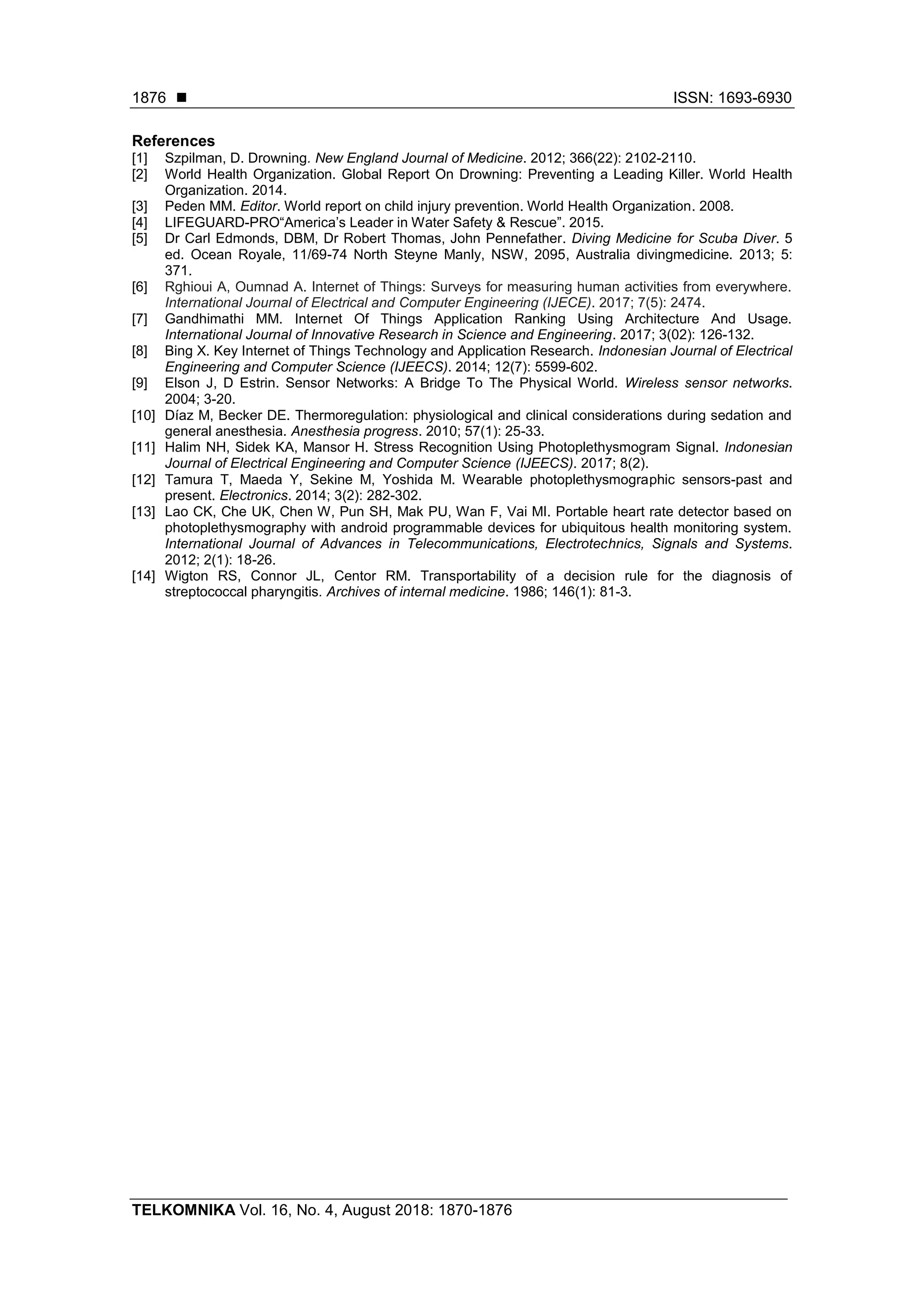 An Early Drowning Detection System for Internet of Things (IoT ...
