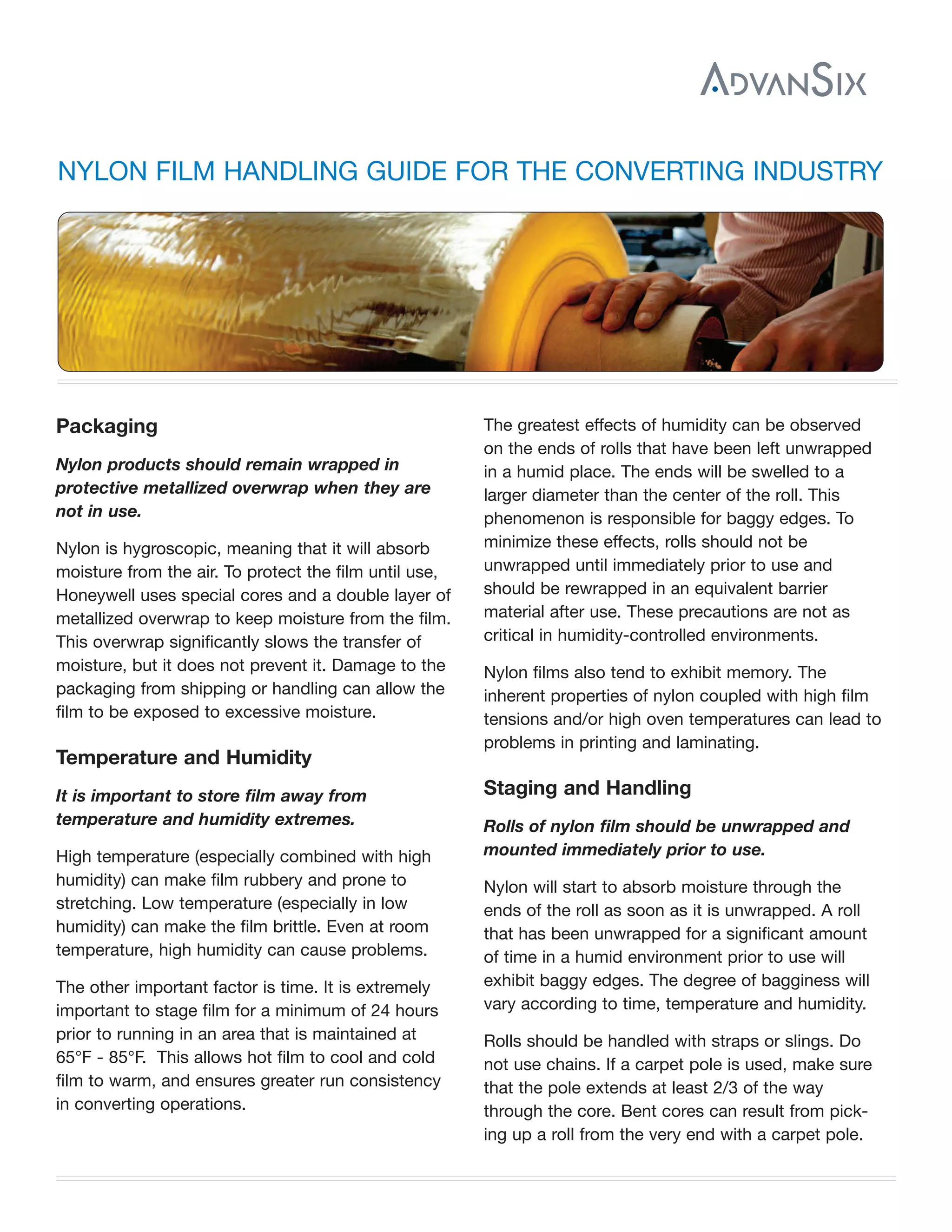 A6-Nylon_Film_Handling_Guide_v1 | PDF | Chemistry | Science