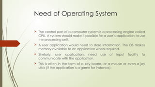 Introduction to operating system functions of os | PPTX