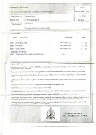 A level Result Slip | PDF