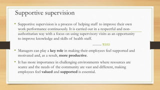 Supportive supervision | PPTX