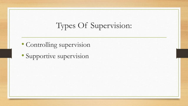 Supportive supervision | PPTX