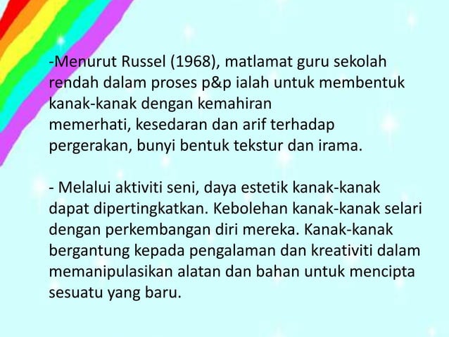 60948651 konsep-dan-latar-belakang-seni-dalam-pendidikan | PPT