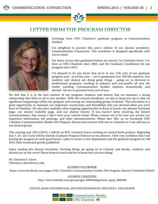 Communication_Connection_Spring_2015_ | PDF | Undergraduate Education ...