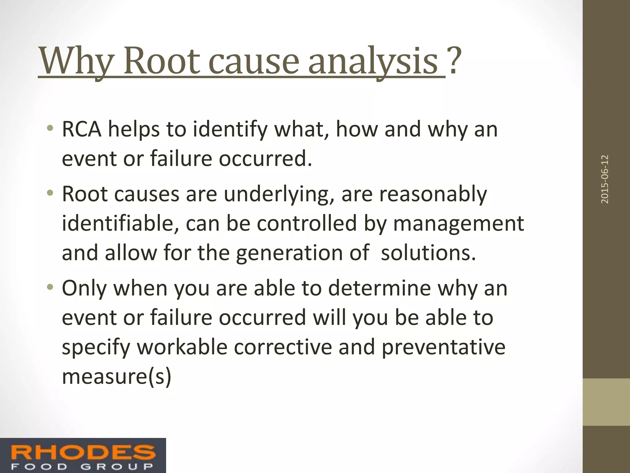 Root cause analysis 1 | PPTX