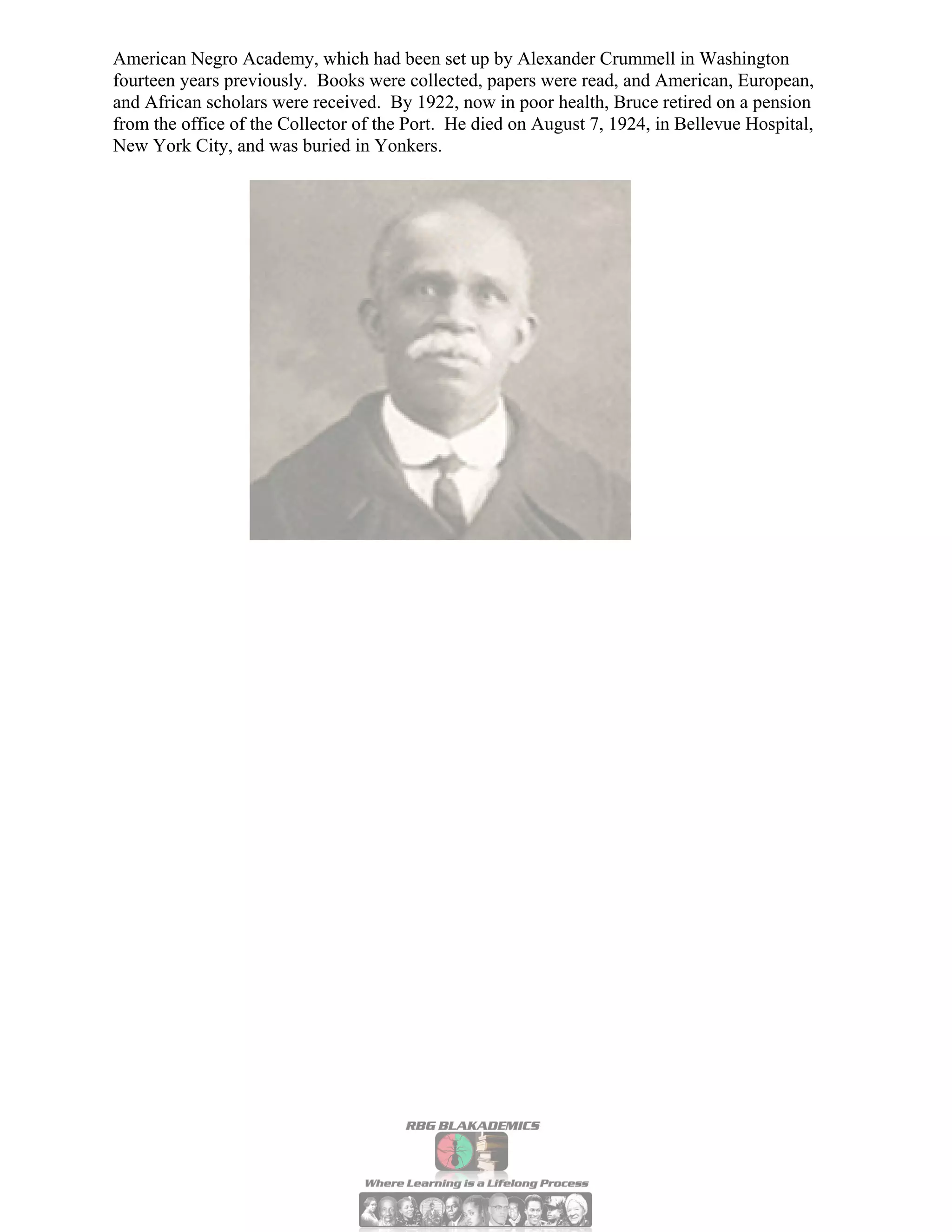 John Edward Bruce, 1856-1924-A Brief Biography | PDF