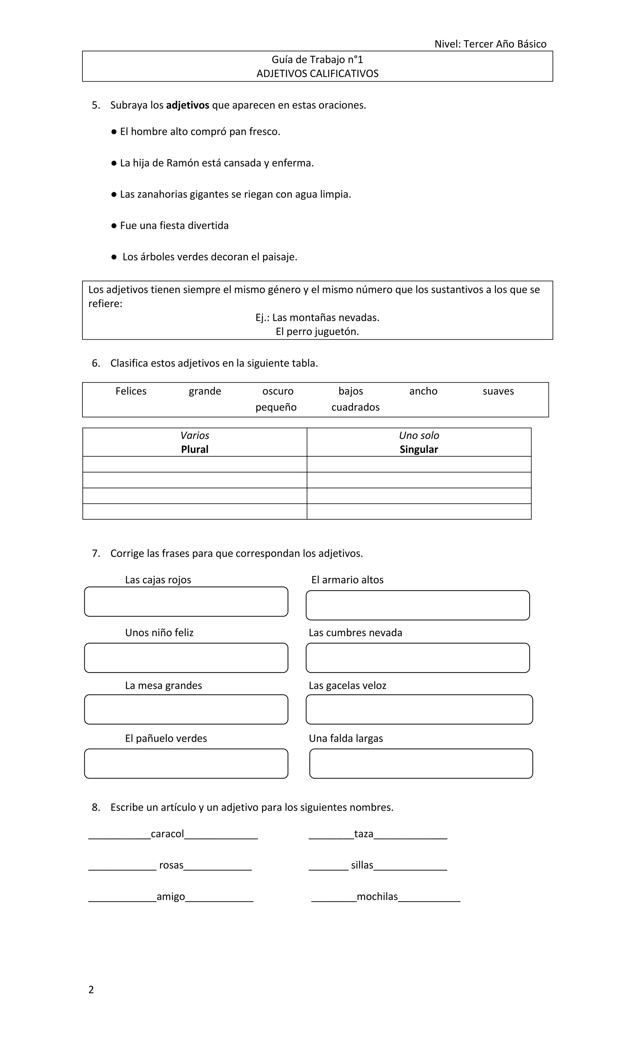 60988486 adjetivos-calificativo | PDF