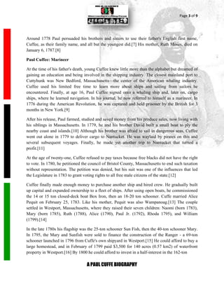 A Paul Cuffe Biography | PDF